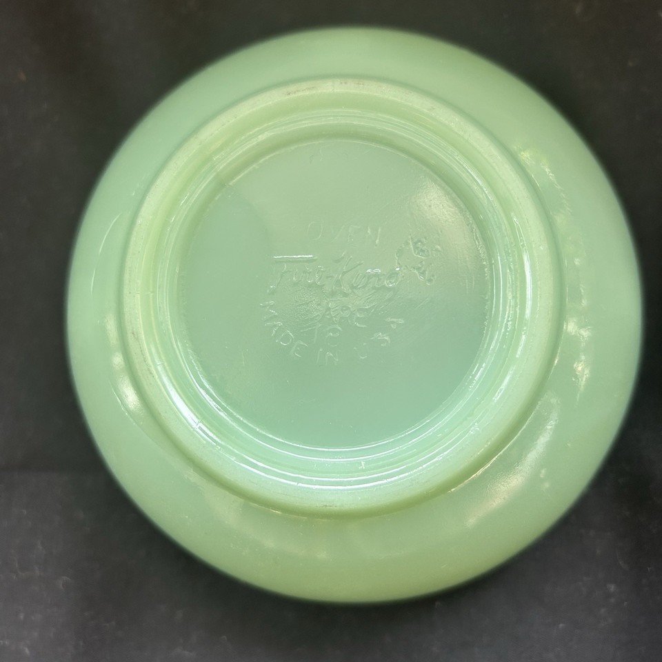 HOCKING FIRE-KING JADEITE 5" SOUP BOWL MID 1940s Backstamp OVEN Fire ...