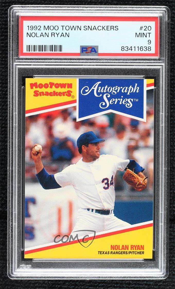 1992 Mootown Snackers Auto Series Nolan Ryan PSA 9 MINT HOF | eBay