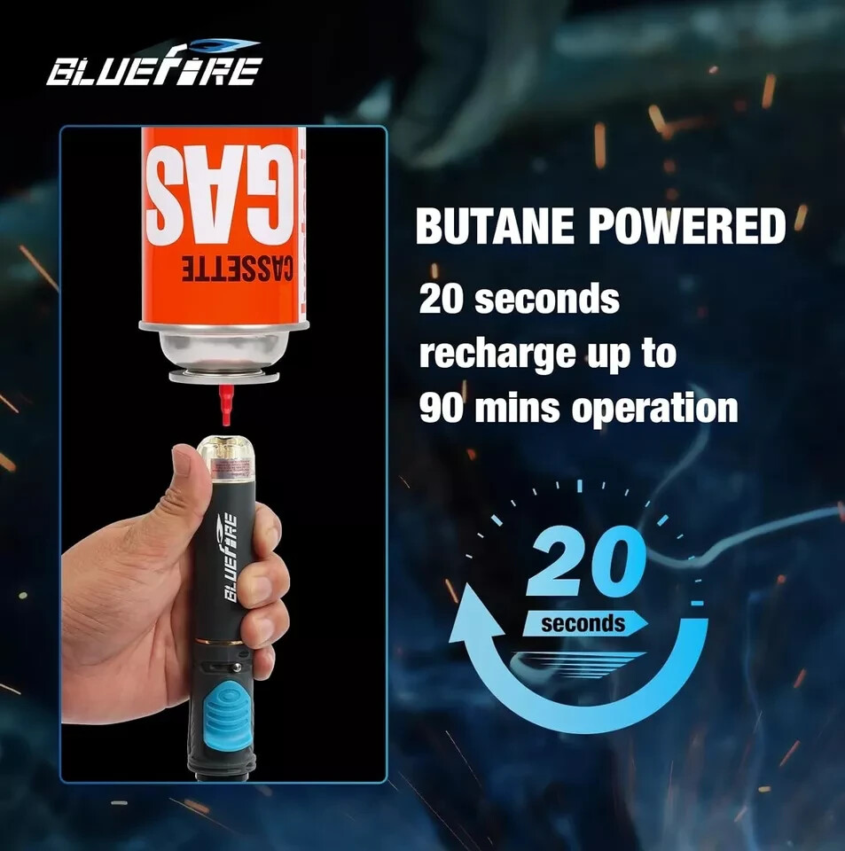 BLUEFIRE Mini Torch Cordless Butane Soldering Iron Kit Portable ...