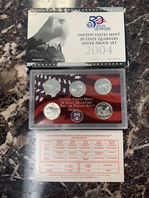 2004 US SILVER QUARTER PROOF SET with BOX AND COA | eBay