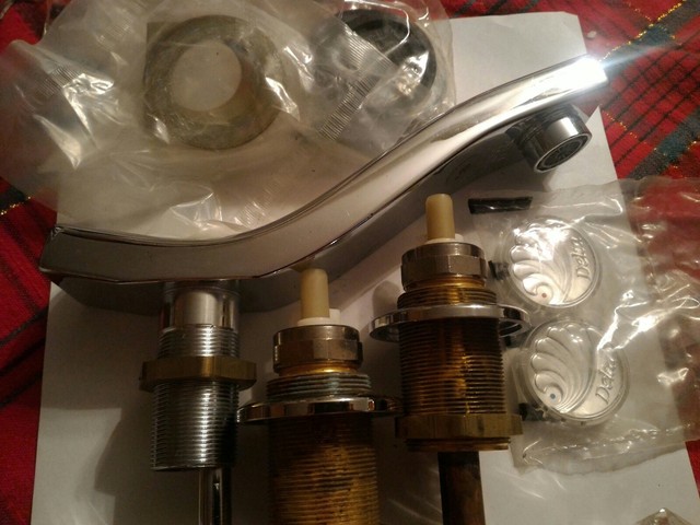 Delta 2750 Two Handle Widespread Deck Mount Valve - Chrome for sale ...