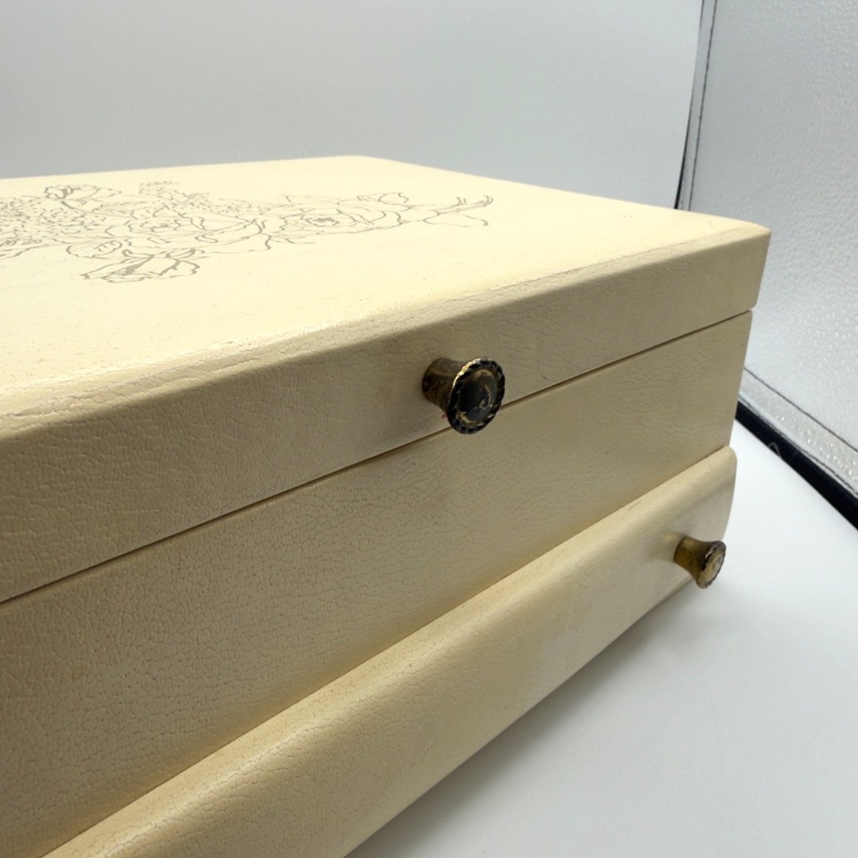 Vintage Lady Buxton Jewelry Box 70's Mid Century 3 Tier Red Velvet ...