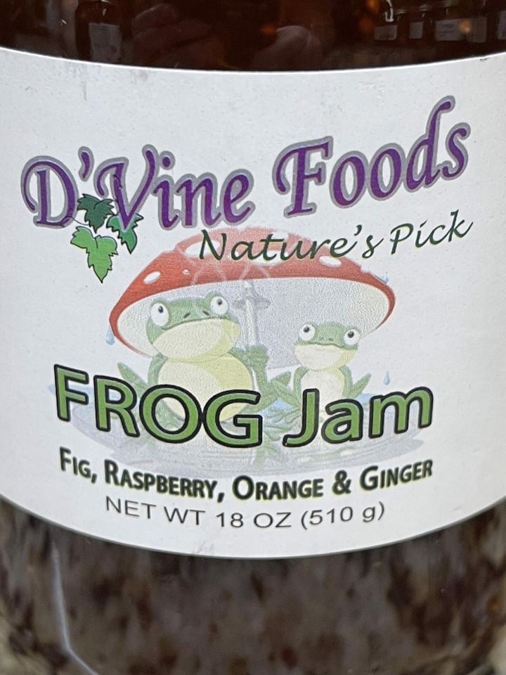 2 Jars D'vine Foods FROG Jam 18 oz Jar Fig Raspberry Orange Ginger ...