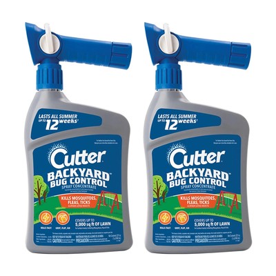 Cutter Backyard Bug Spray 2 Pack Kills Mosquitoes, Fleas & Ants, 32 oz ...