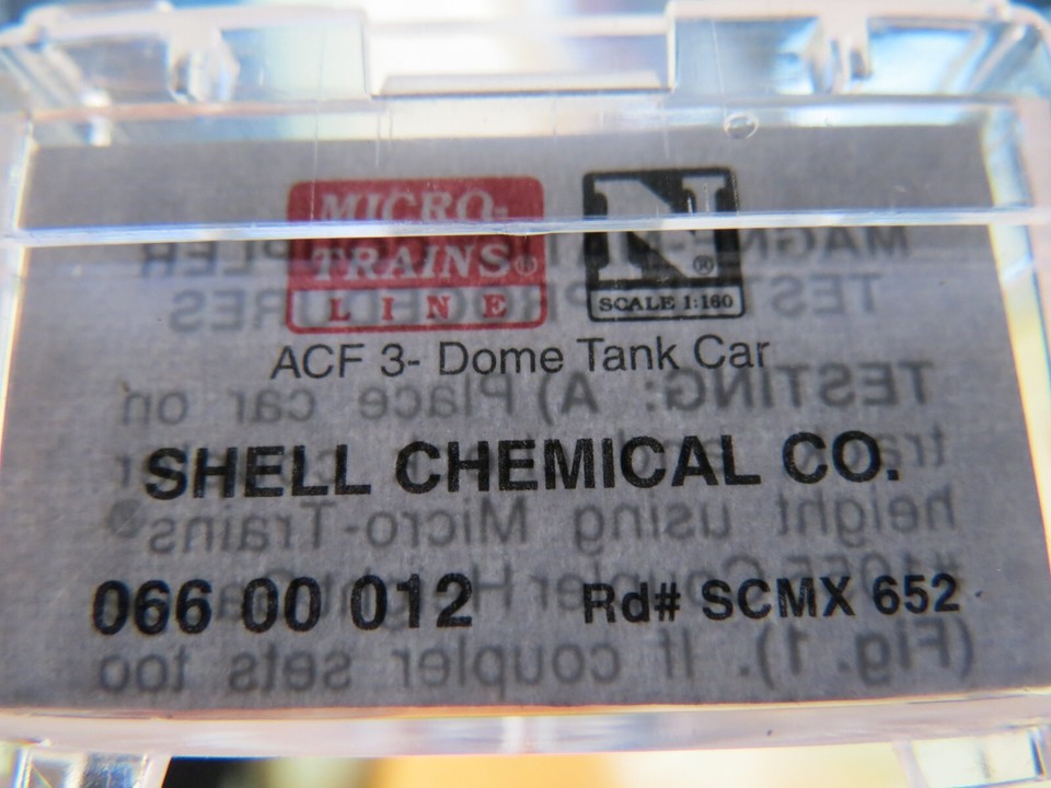 N - Micro-Trains 6600012 - ACF 3 Dome Tank Car, Shell Chemical 652 NIB ...