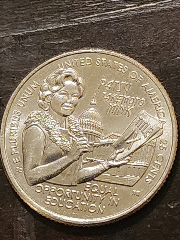 2024-P Patsy Takemoto Mink Quarter Dollar Error Coin "In Cod We Trust ...