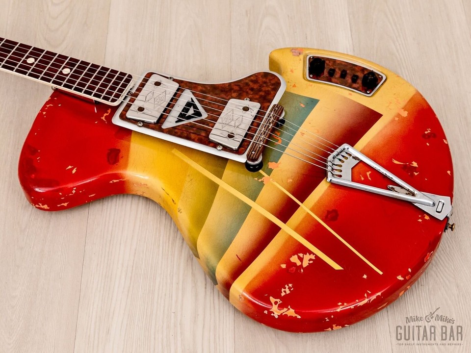 1960s Wandré Rock Oval Vintage Aluminum Neck Guitar w/ Case, Italy | eBay
