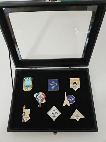 8 Pin Olympic Set in Display Box - NBC Media Pins 2024 Olympics Paris ...