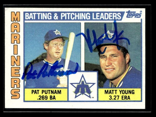 1984 Topps Pat Putnam/Matt Young #336 Seattle Mariners Signed/Auto ...