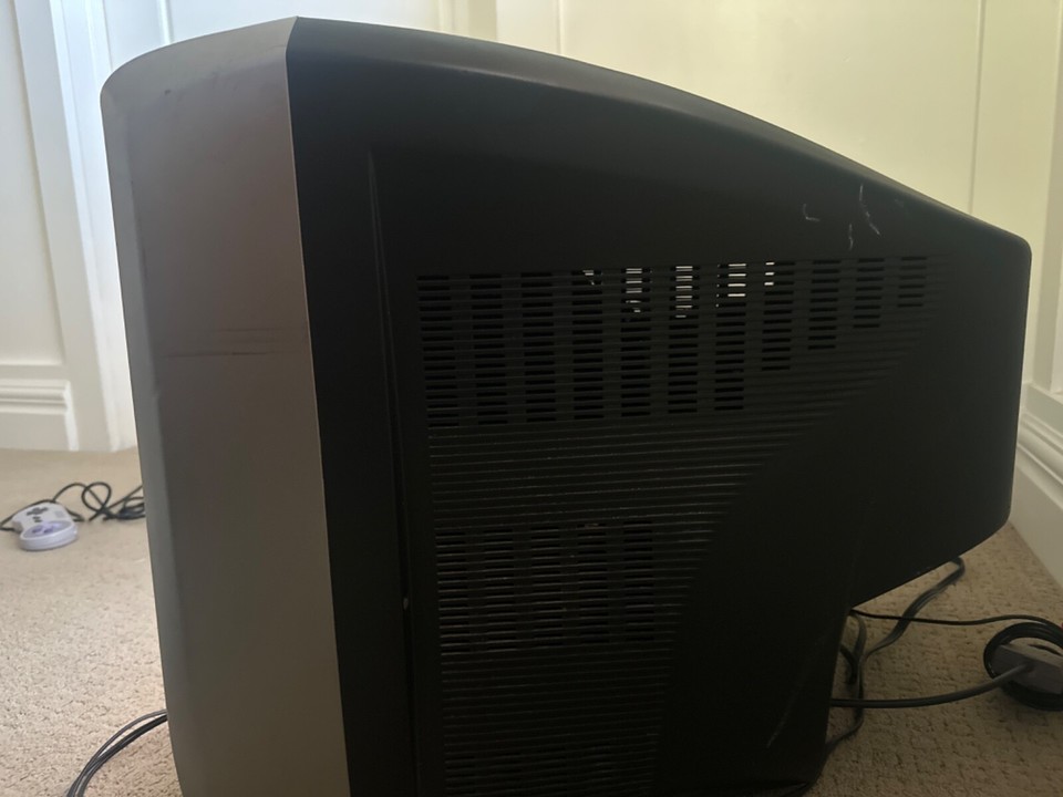 20 inch crt tv with dvd player color gray | eBay