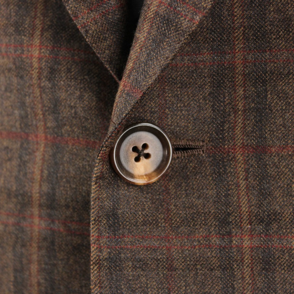 Castangia NWT Sport Coat Size 54R (44R US) In Brown & Red Plaid Wool ...