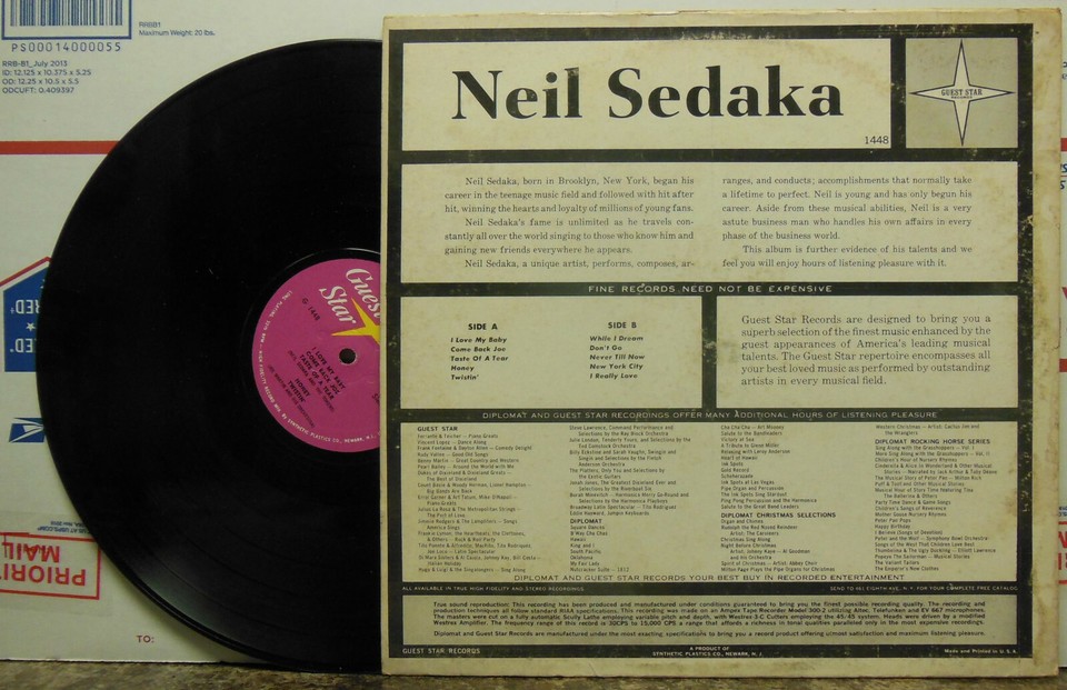 Neil Sedaka and the Tokens. LP Record, Good+ | eBay