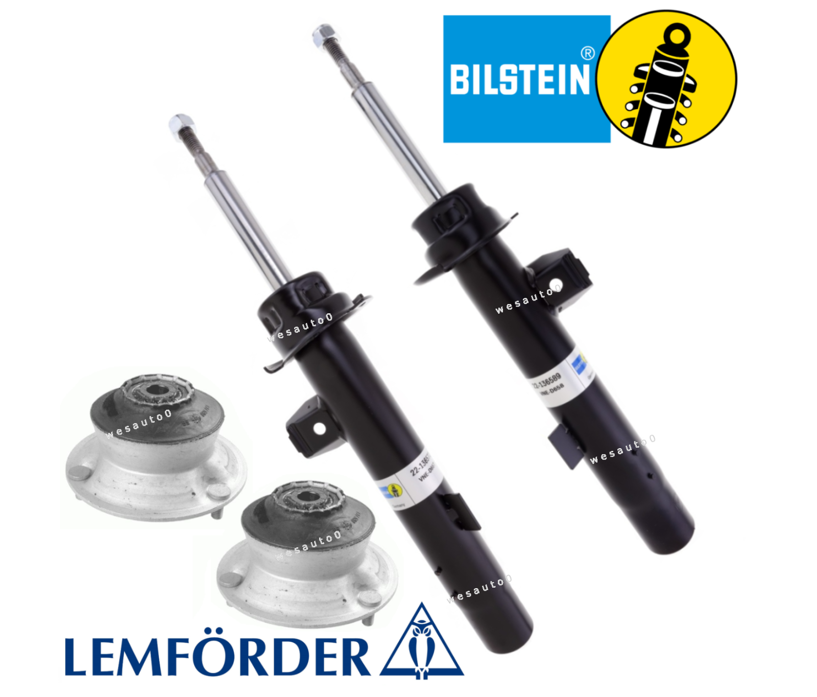 OEM Front Shock Strut Assembly & Strut Mount Lt/Rt 4pc for BMW E90 325 ...