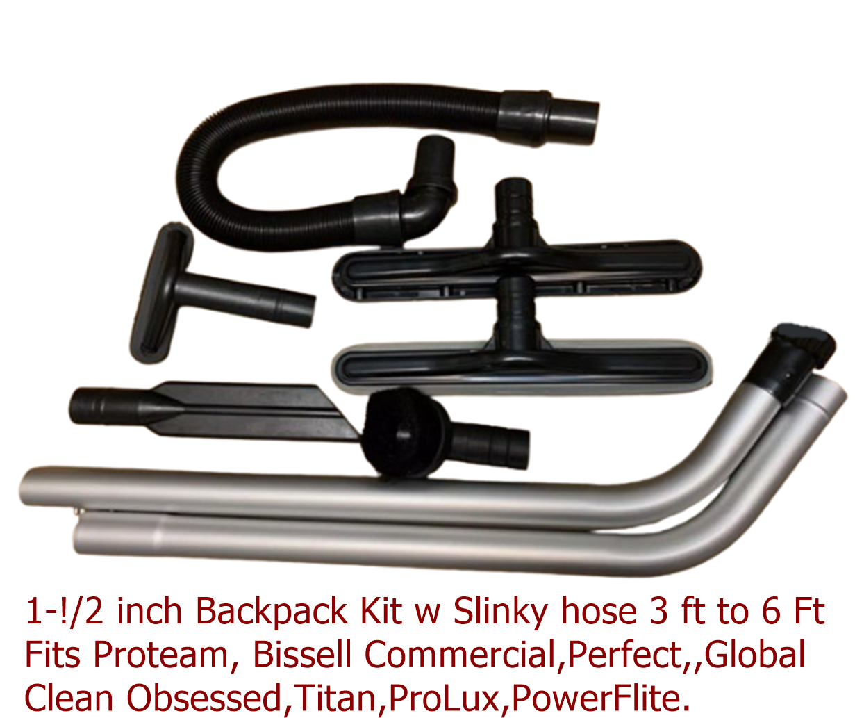 ProTeam Back pack hose + Attachment Tool Kit w Slinky Hose 1-1/2 fit ...