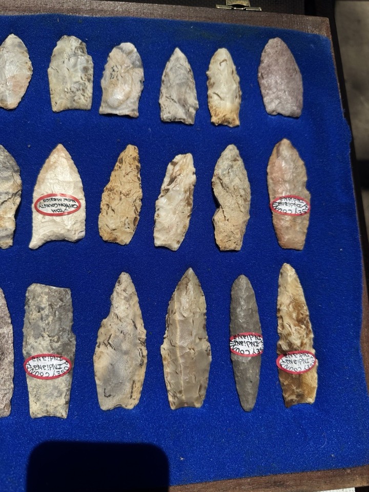 Lot Of 37 Native American Paleo Arrowheads Dalton Clovis Points | eBay