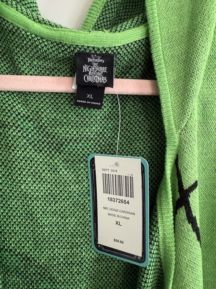 New With Tags XL Hot Topic Nightmare Before Christmas NBC Oogie Boogie ...