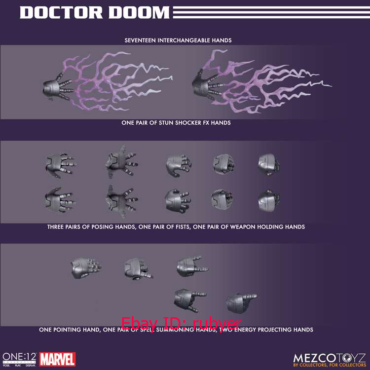 Mezco Marvel Doctor Doom One:12 Collective Action Figure 6'' Model ...