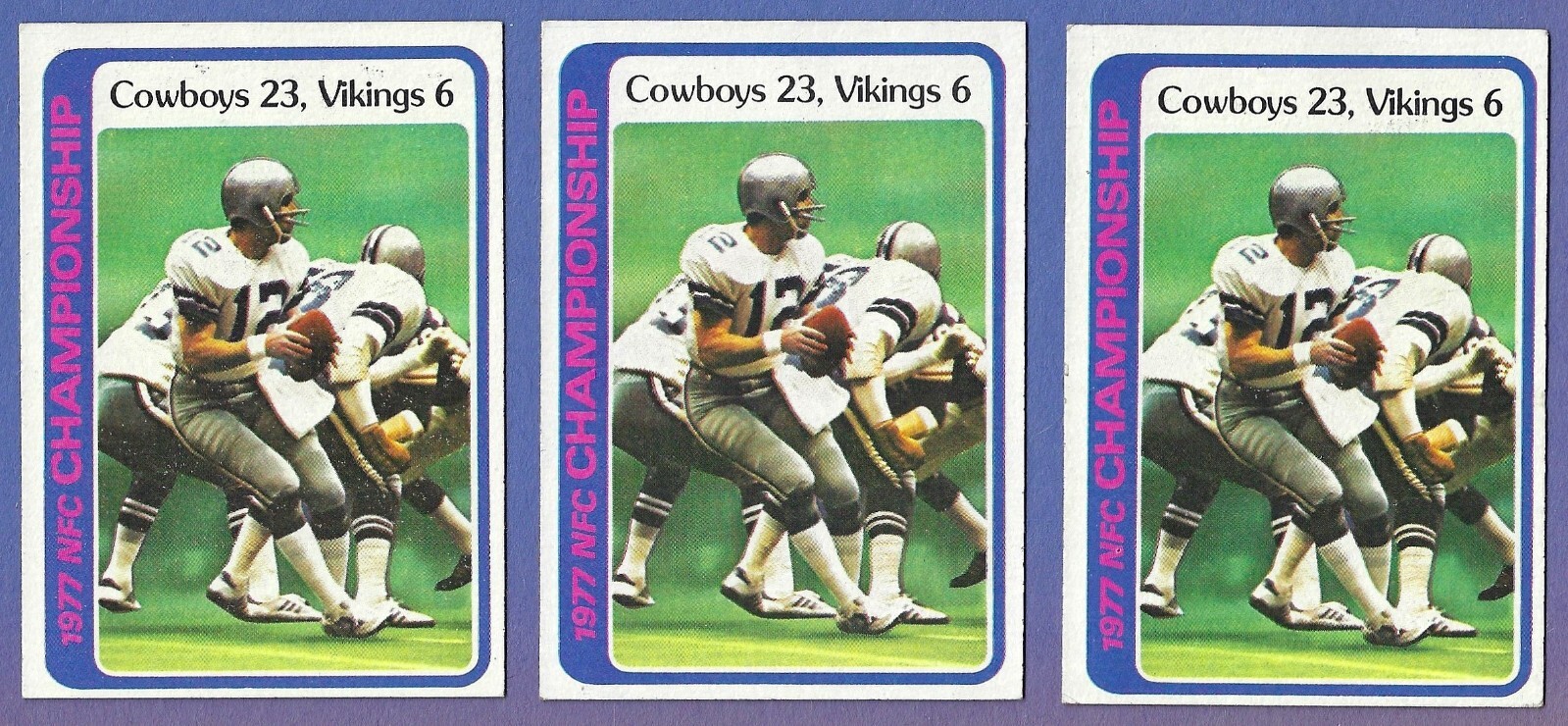 3 EX-MT 1978 TOPPS FOOTBALL 1977 NFC CHAMPIONSHIP CARD #166 ROGER ...