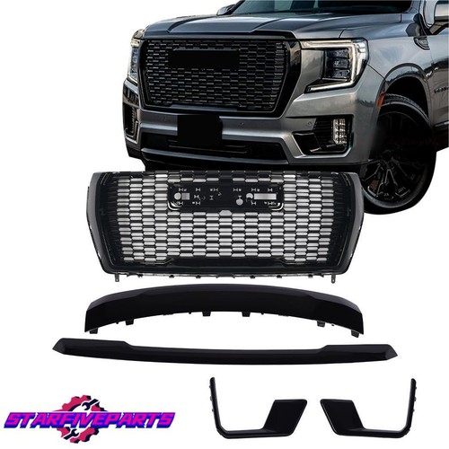 Front Grille Hood Trim Molding For 2021-2024 GMC Yukon/XL Denali Gloss ...