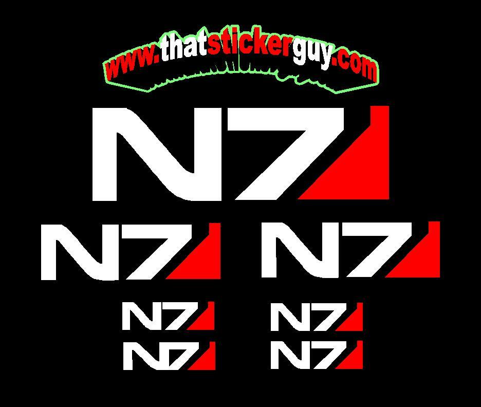 MASS EFFECT N7 7pc stickers Zombie decal ps cosplay gamer | eBay