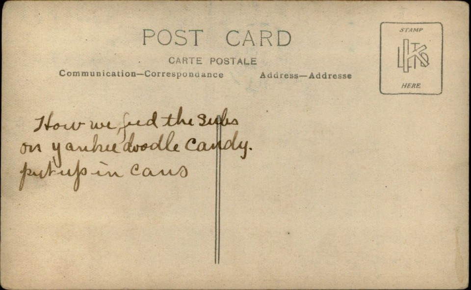 RPPC WWI depth charges on destroyers Yankee Doodle Candy real photo ...