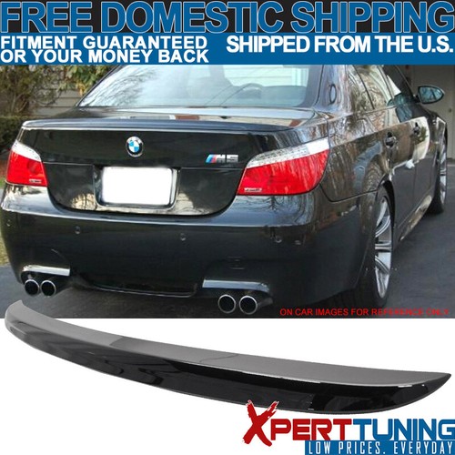 Fit 04-10 BMW 5 E60 M5 Style Trunk Spoiler Painted Black Sapphire ...