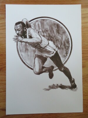 Christopher Paluso's Art of Sports Greats JESSIE OWENS Drawing Photo ...