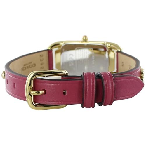 [Coach] Women's Watch CADIE Square Leather 14504117 Pink | eBay