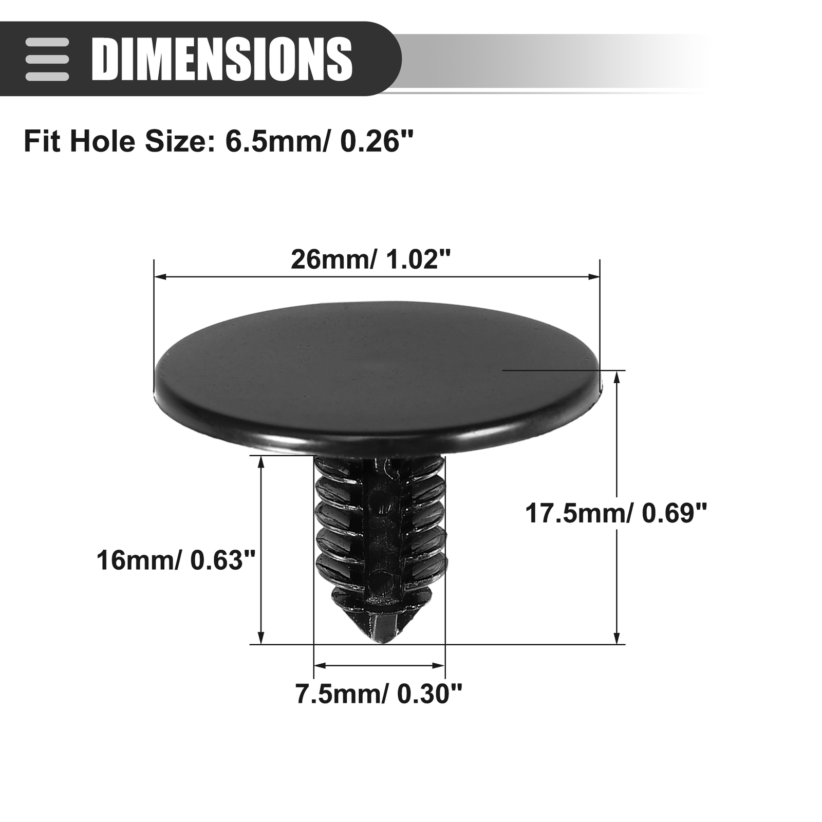 Attache retenue doublure capot, pour Dodge Avenger 2009-2014 No.6504135 ...