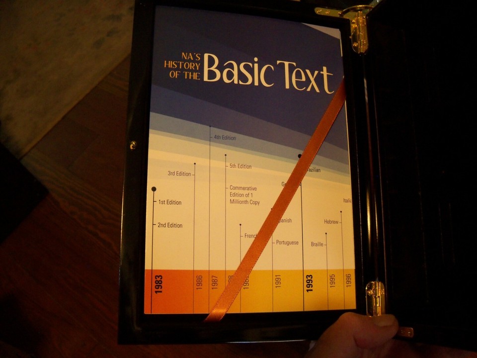 Narcotics Anonymous LIMIT EDIT 20TH ANNIVERSARY BASIC TEXT+NA CASE ...