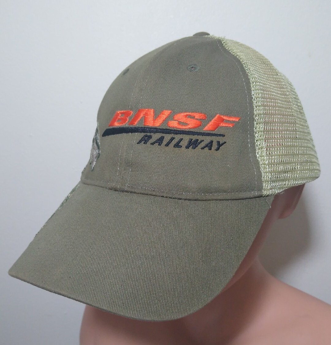 BNSF Railway Railroad Logo Adjustable Hat Bass Fishin… - Gem