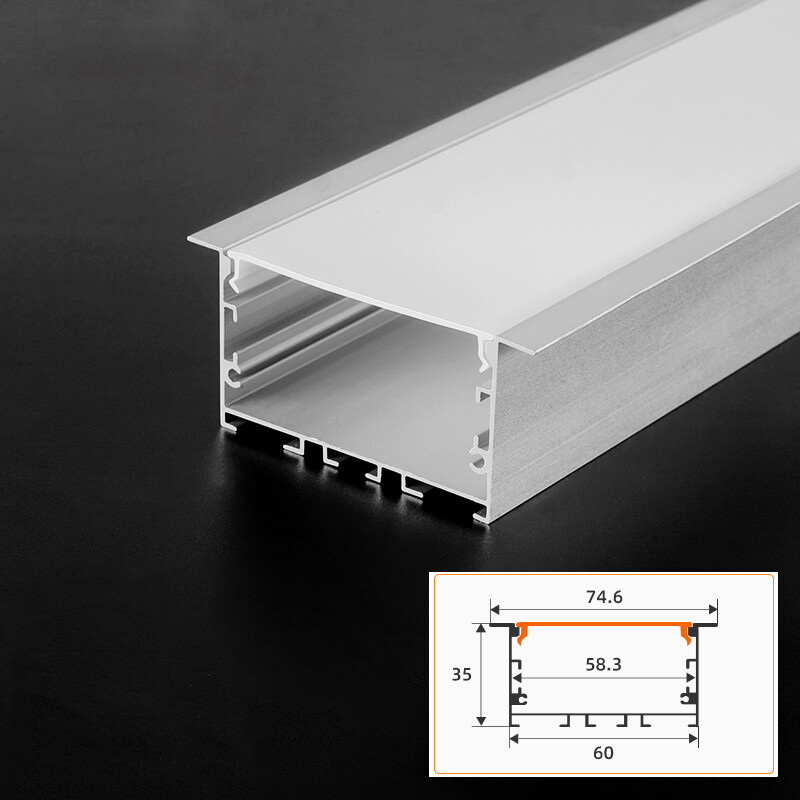 10Pcs 3.3ft Each LED Aluminum Profile Channel Holder with Cover for LED ...