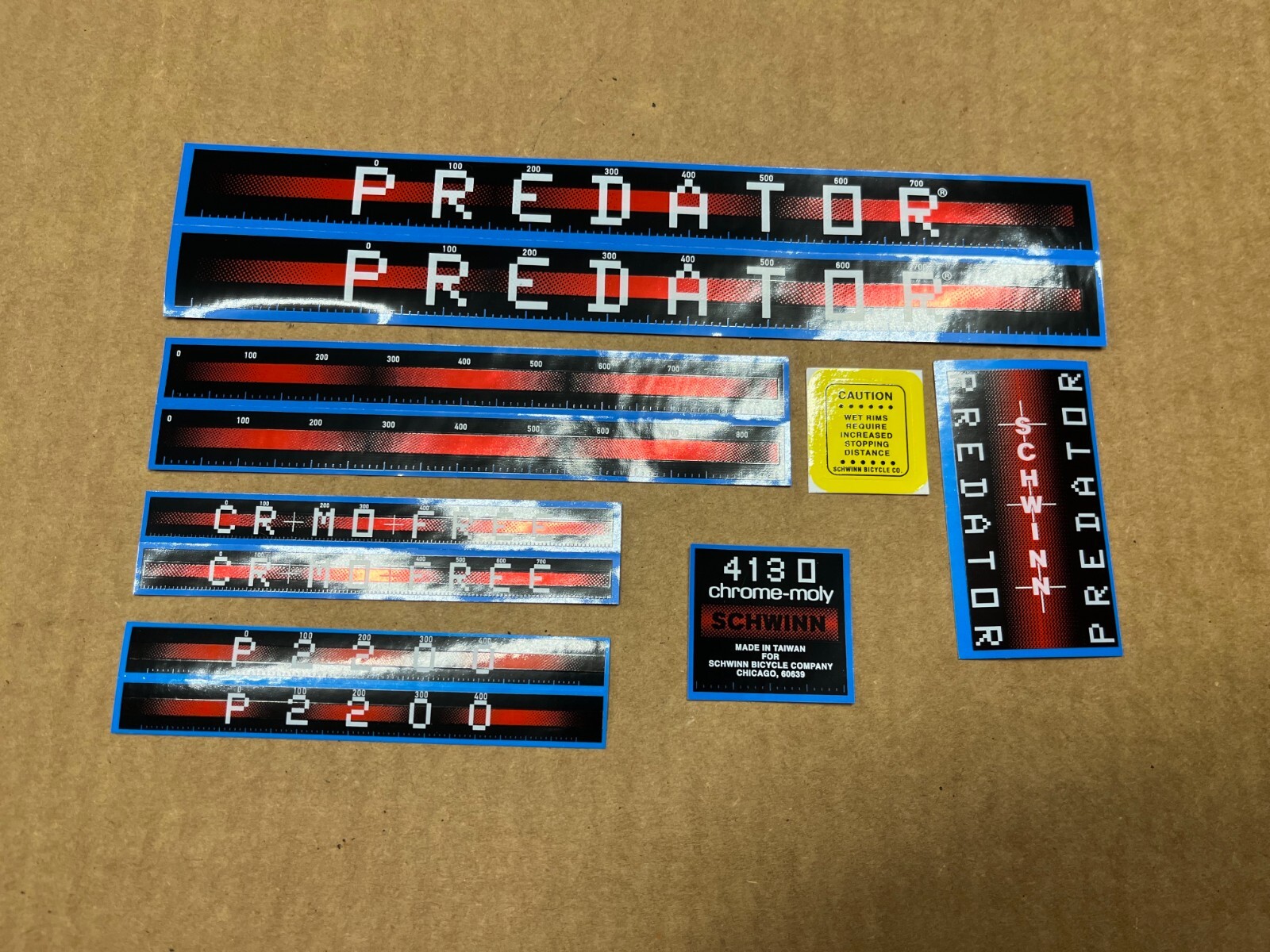 ON SALE! Schwinn Approved Predator BMX P2200 Bicycle Bike Blue Decal ...