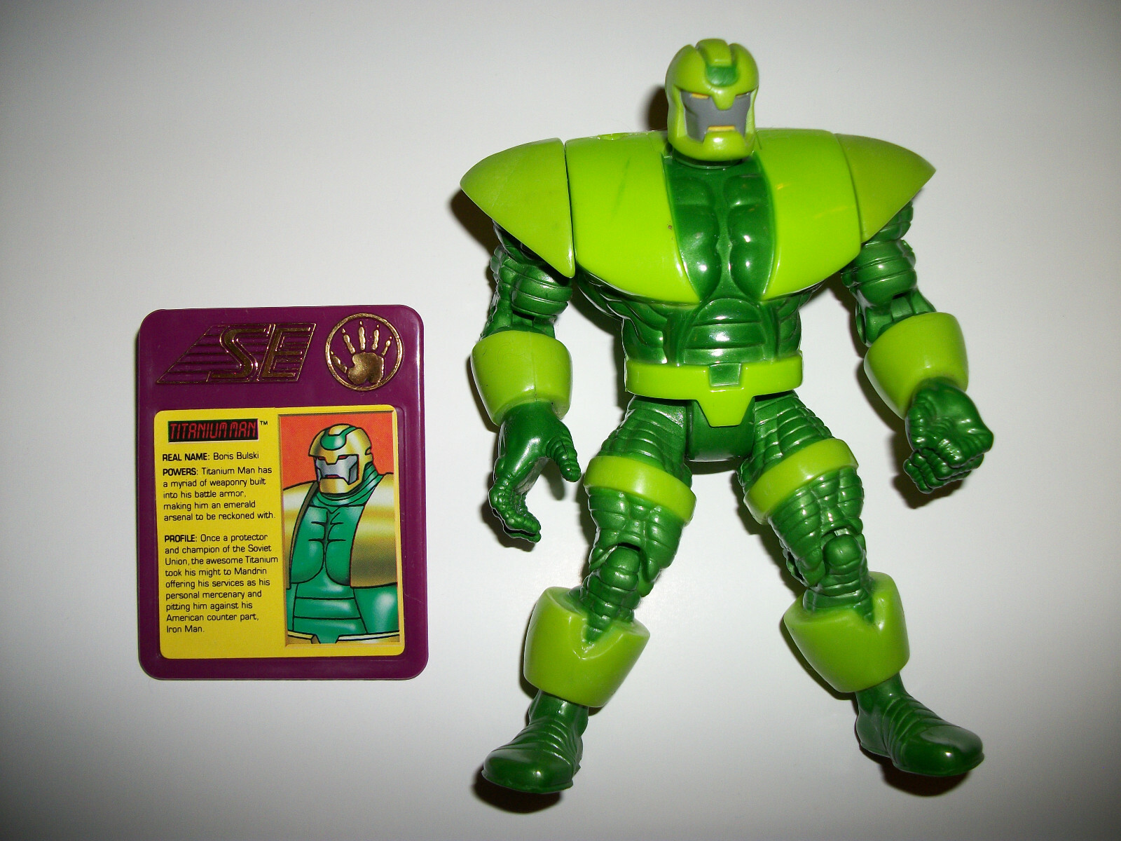 Super Heroes Marvel 90s Vtg Toy Biz IRON MAN Animated Titanium Man ...