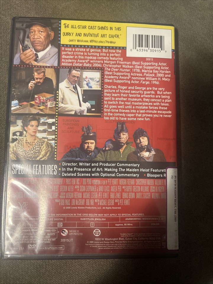 The Maiden Heist 2010 Morgan Freeman, William H Macy CHRISTOPHER WALKEN ...