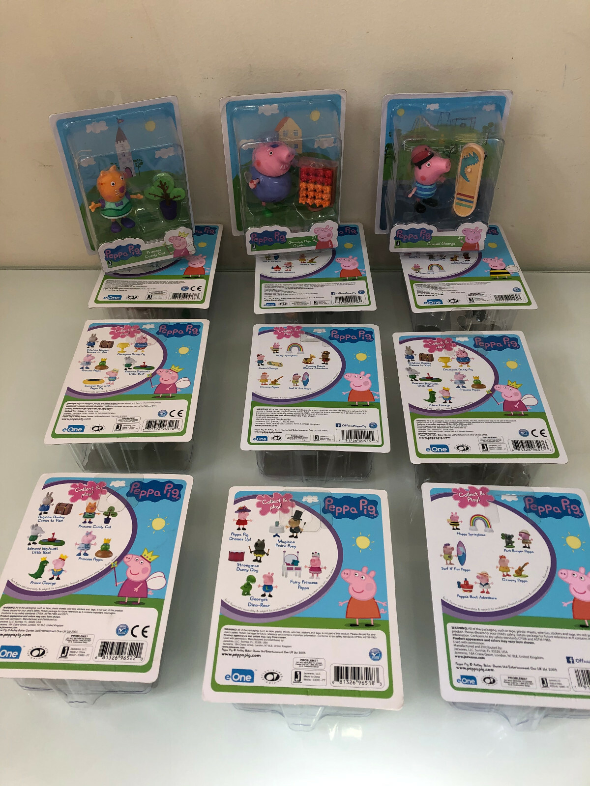 Peppa Pig Set / Figures Grandpa, Pedro Pony Suzy Zebra Zoe Zebra George ...