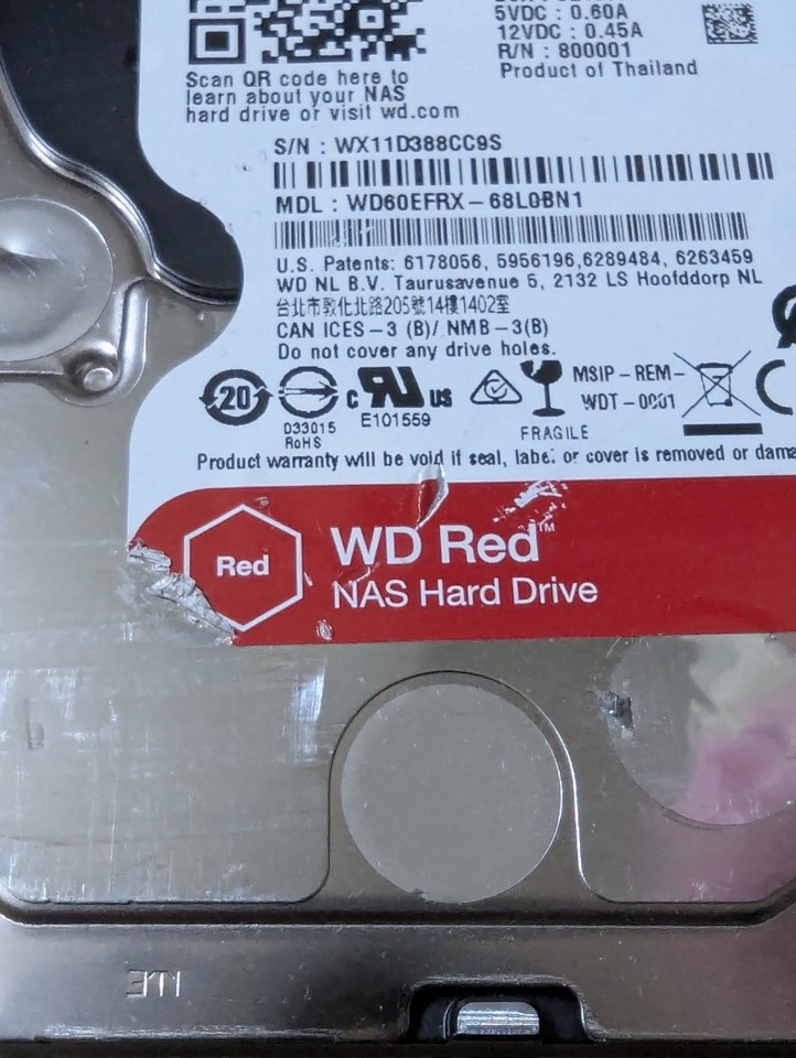 6TB WD Red Plus WD60EFRX CMR Western Digital Red NAS Hard Drive 3.5 ...