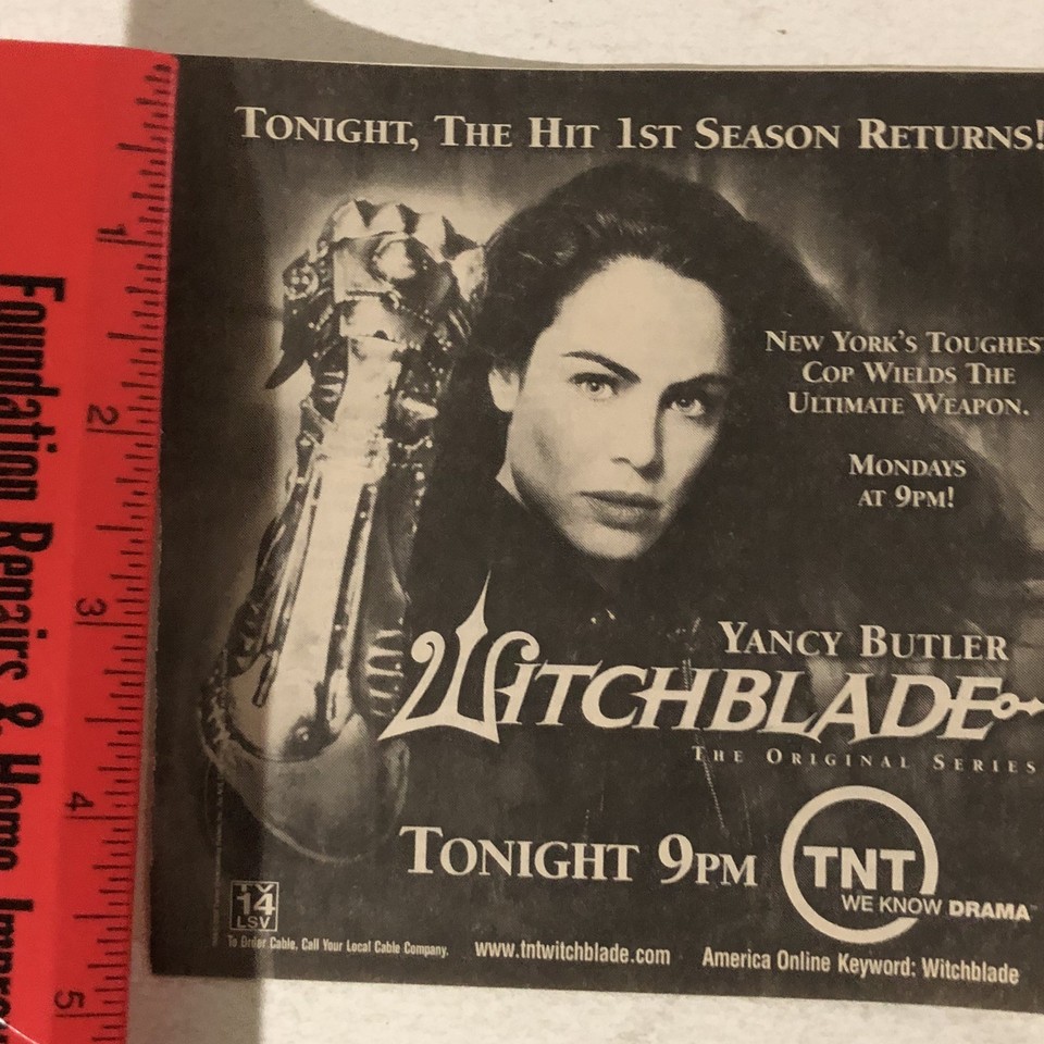 Witch Blade Yancy Butler Tv Series Print Ad TPA11 | eBay