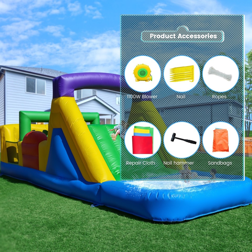 22FT Commercial PVC Inflatable Bounce House Obstacle Course Castle Big ...