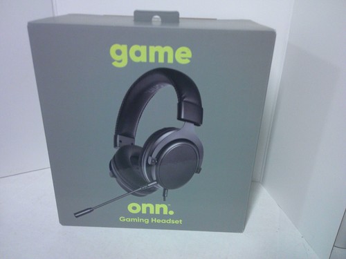 onn Game Gaming Headset w/ Microphone Sotf Foam Ear Cushion 3.5mm Plug ...