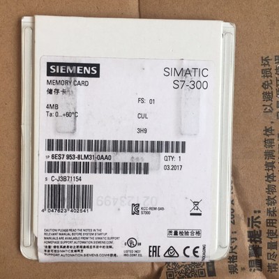 NEW SIEMENS in box Simatic S7-300 Memory Card 4MB 6ES7953 6ES7 953 ...