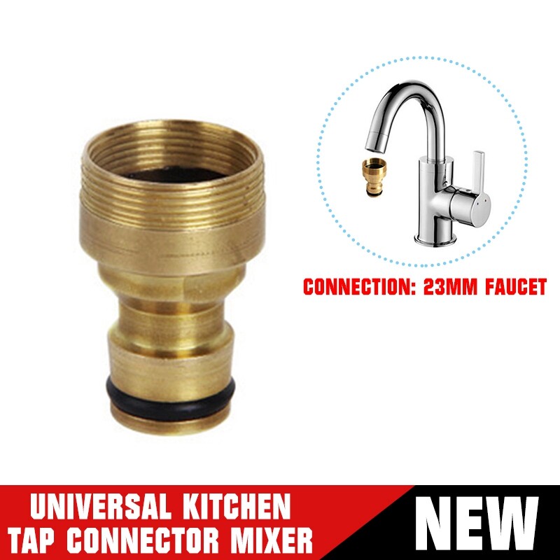 Universal Kitchen Tap Thread Connector Mixer Garden Hose Adaptor Faucet ...