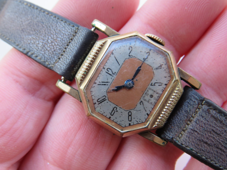 Vintage small mens art deco wrist watch Master Sutton for repair two ...