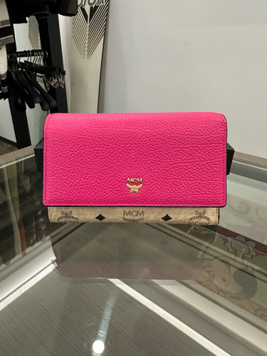 MCM Pink/Nude Printed Logo Wallet (Includes Dust Bag) | eBay