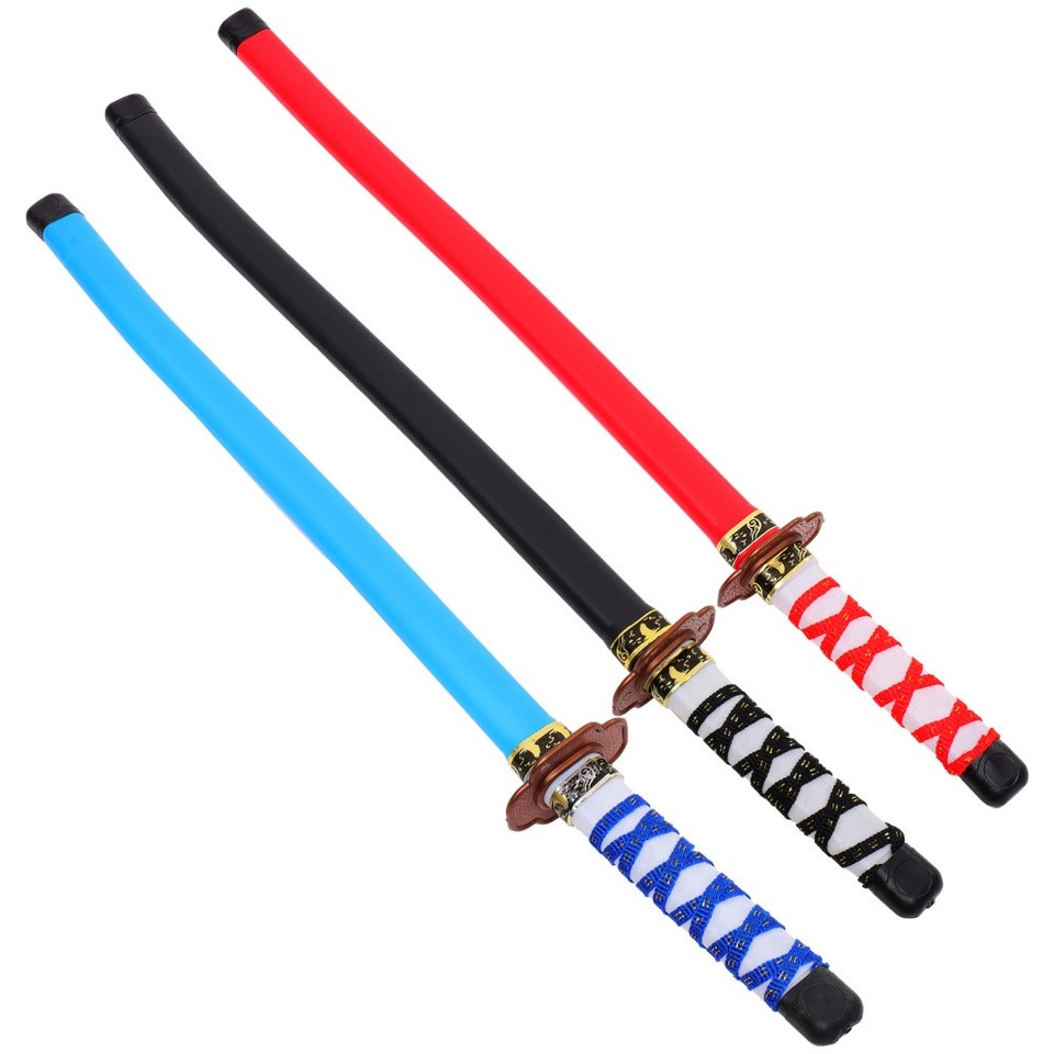 3pcs Japanese Swords Party Sword Props Kids Birthday Party Toys Sword ...