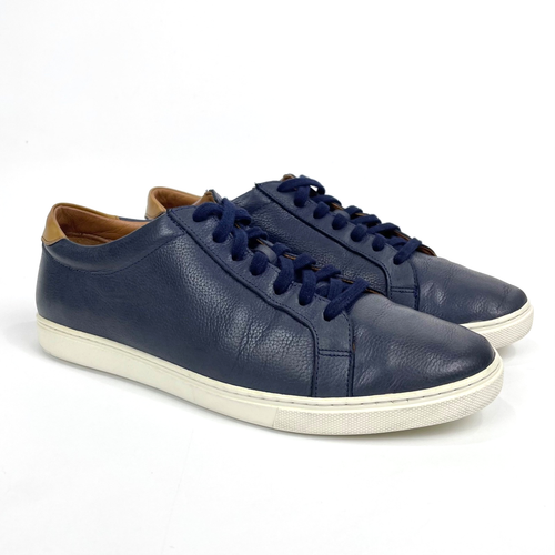 Allen Edmonds Courtside Sneaker Mens 11 Navy Blue Leather Lace Up ...
