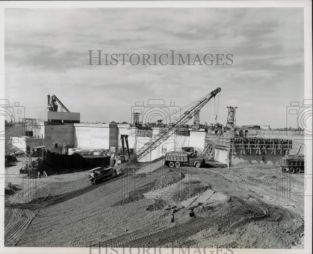 Press Photo Construction of Massena Intake structure at Massena Power ...