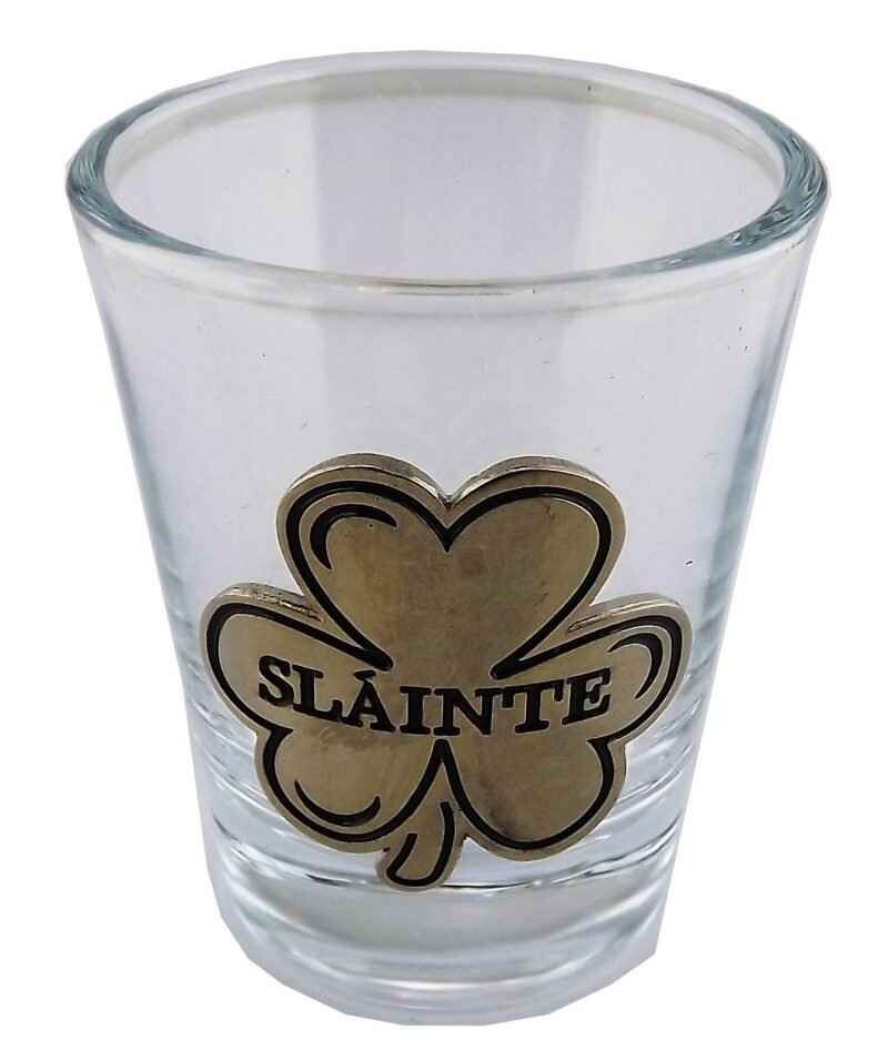 JC Walsh & Sons Shamrock Drinking Shot Glass Slainte Celtic Design ...