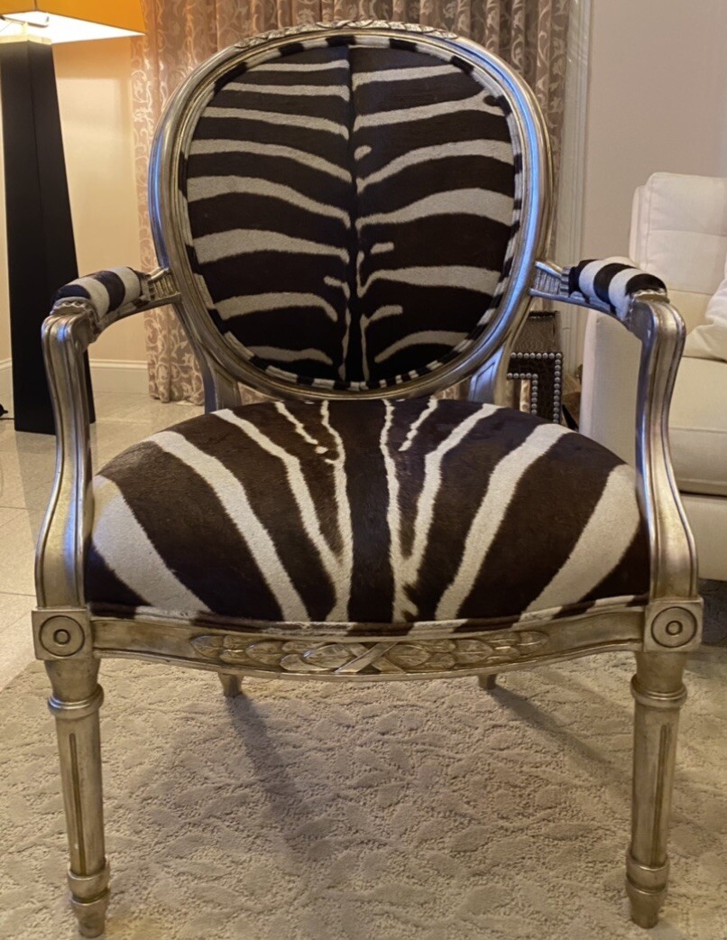 J.Robert Scott Original Genuine Zebra Skin Hide Chair | eBay