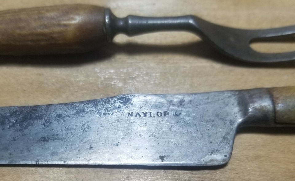 Primitive Civil WAR Era 2 PRONG FORK / Knife muzzleloader Black powder ...